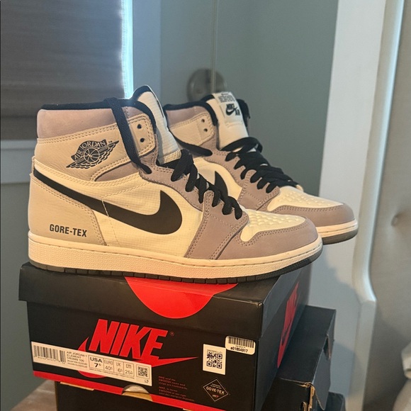 Nike | Shoes | Nike Air Jordan High Goretex Cream And Black | Poshmark